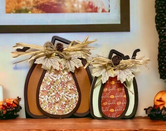 Autumn Decor Pumpkin Art Crow Art Rustic Fall Decor Pumpkin Decor ...