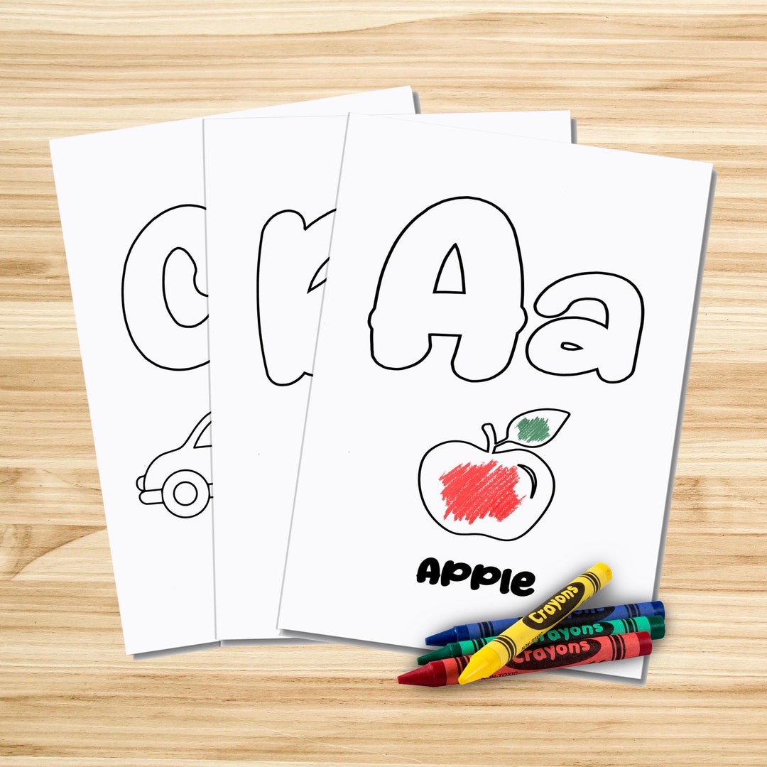 Kid's Abc's Educational Alphabet Coloring Book (digital) - Etsy