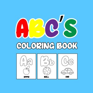 Kid's Abc's Educational Alphabet Coloring Book digital - Etsy