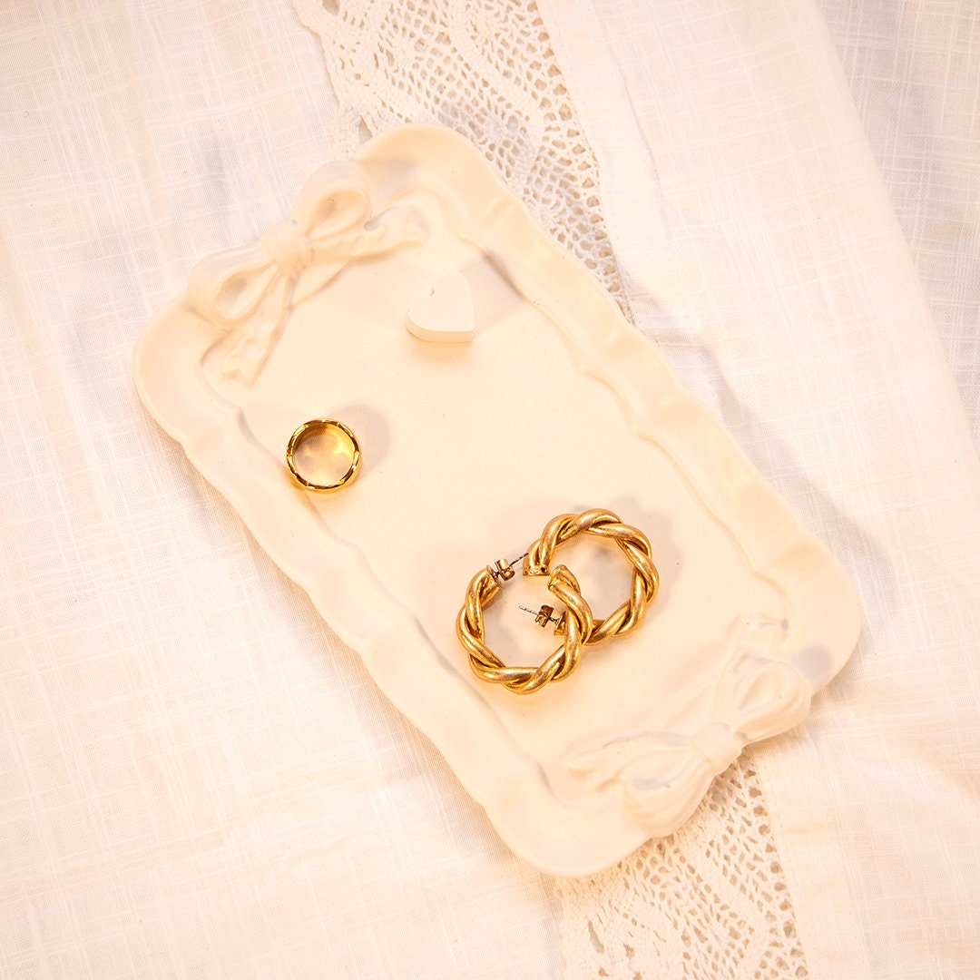 Elegant Bow Trays Stone Trays Modern Decorative Trays Jewelry Tray ...