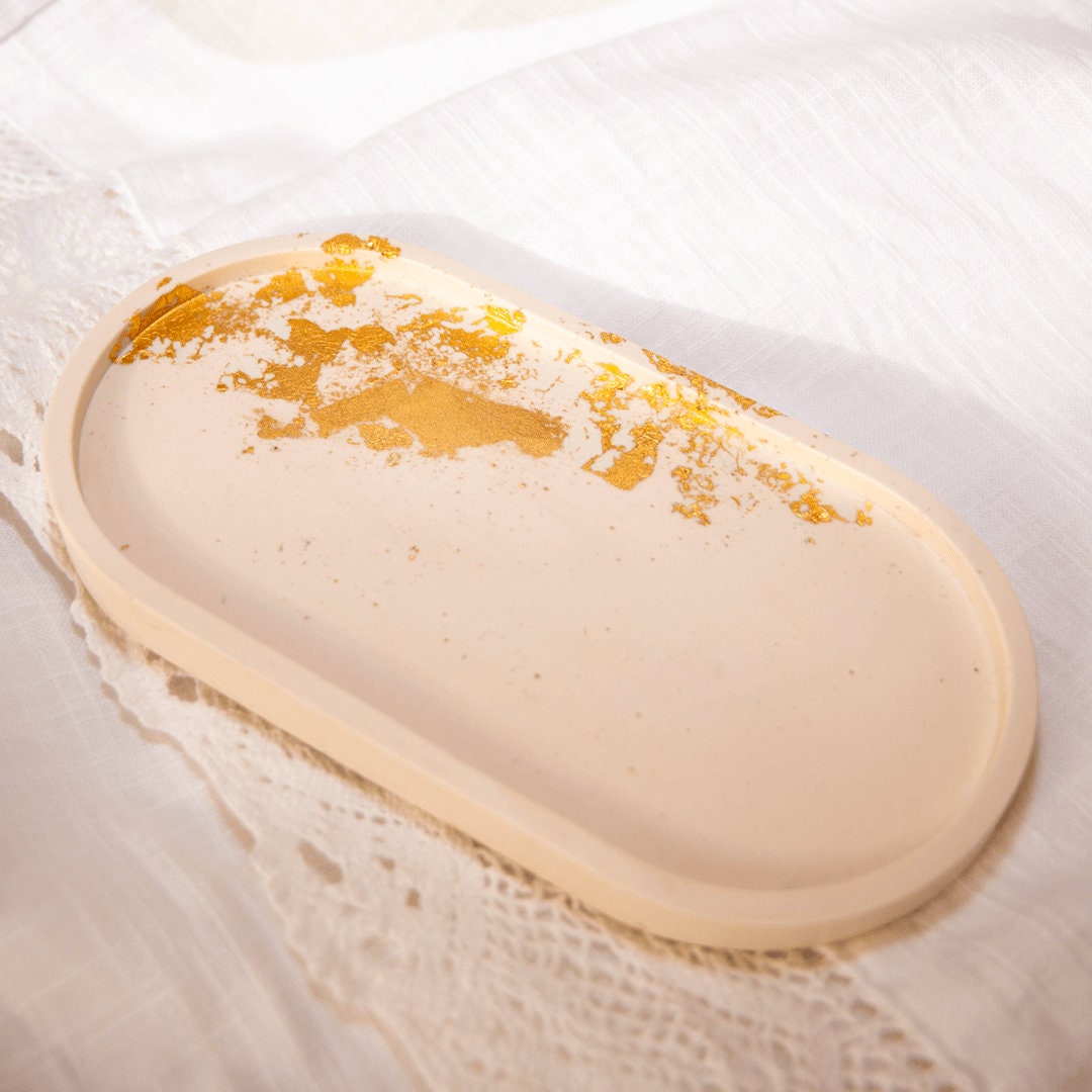 Oval Trays Stone Trays Modern Decorative Trays Jewelry Tray Handmade ...