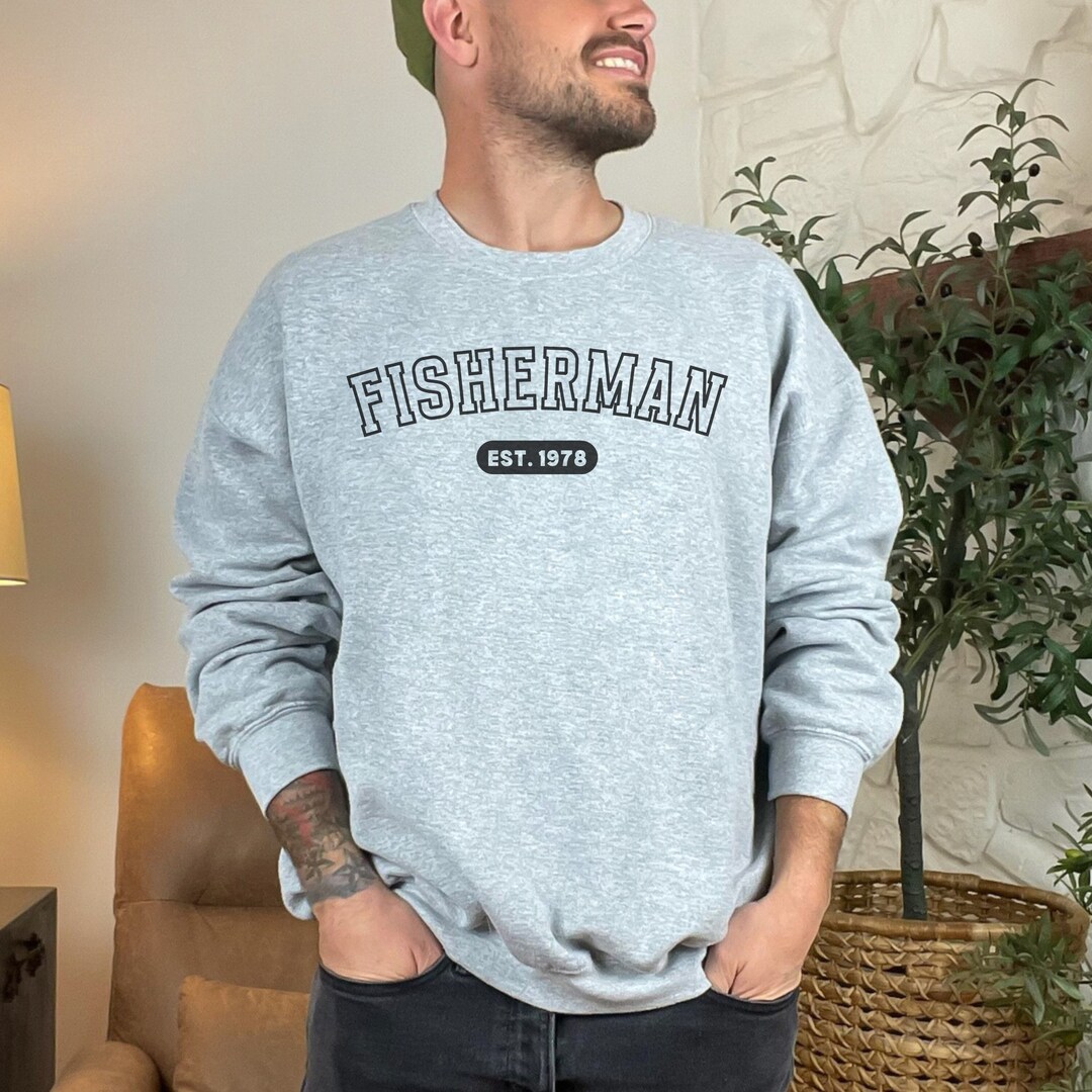 Personalized Sweatshirt for Fishing, Fisherman Sweater, Custom Fishing ...