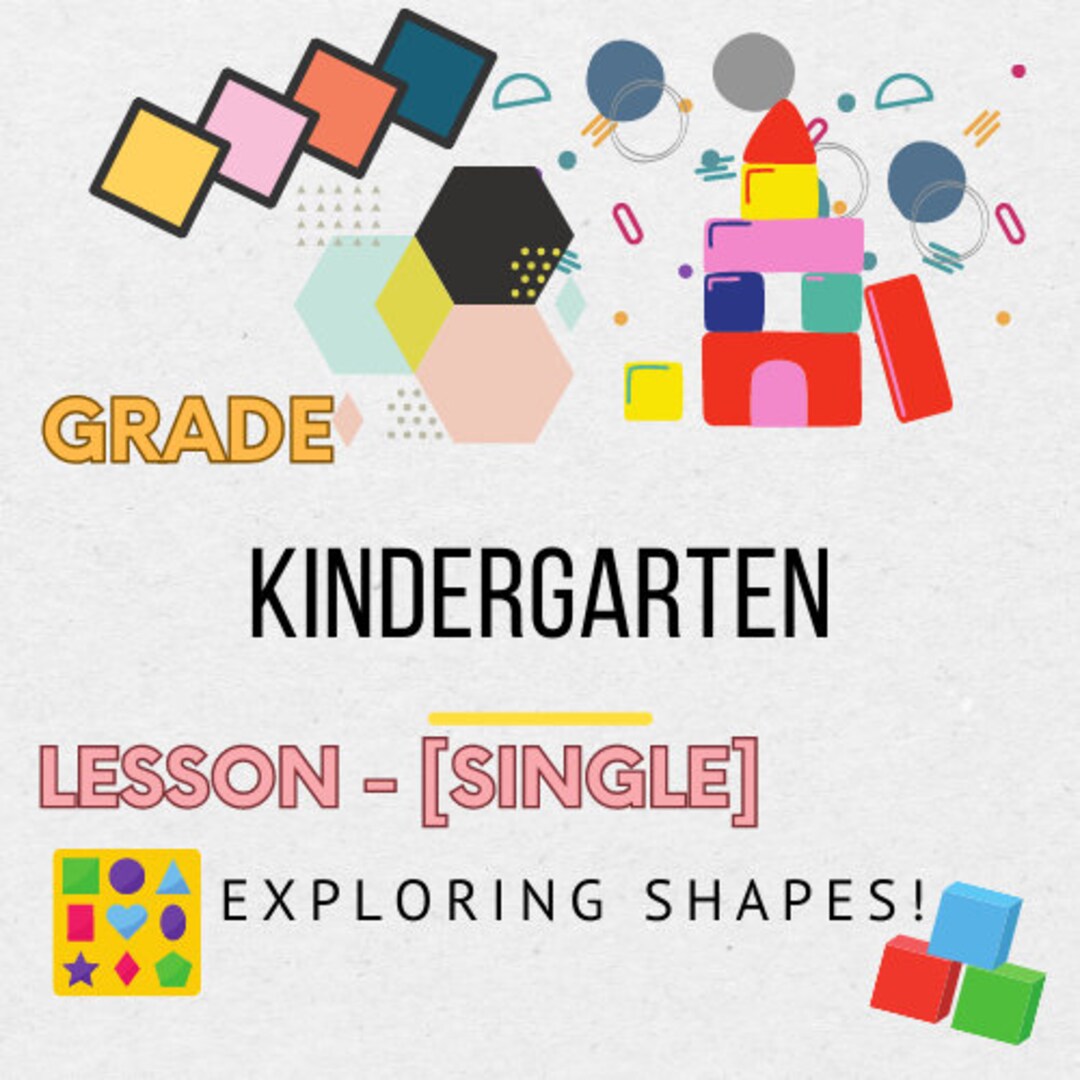 Kindergarten Exploring Shapes - Solo Lesson and Resources - Etsy