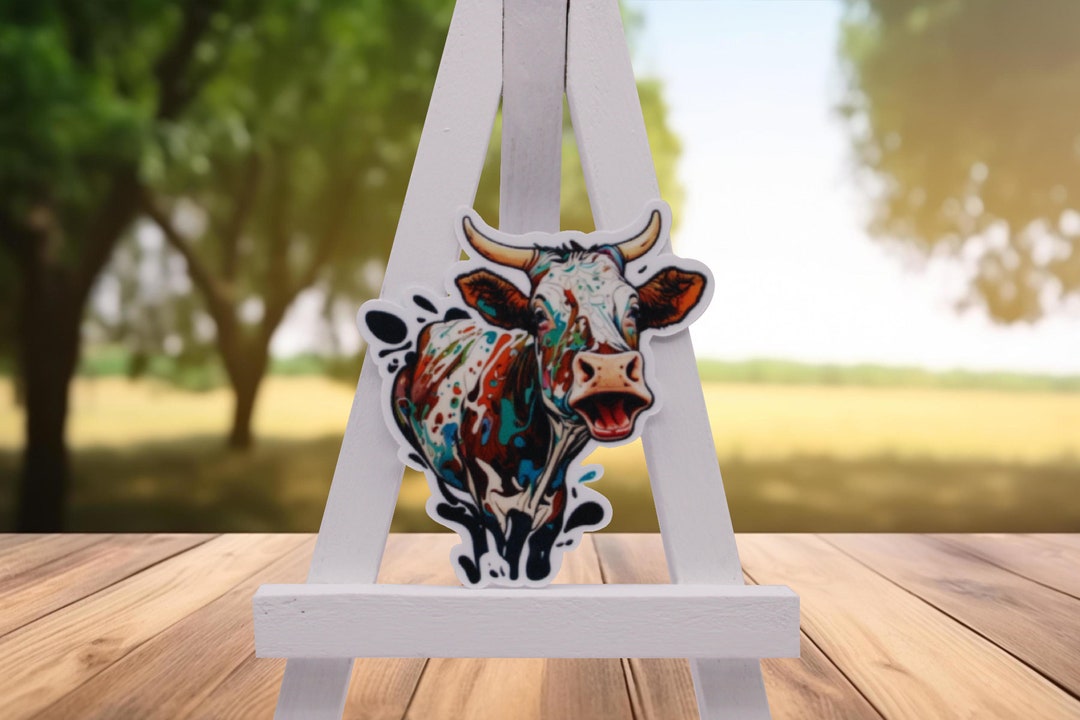 Cow Sticker Farm Life Livestock Moo Cows Longhorn - Etsy