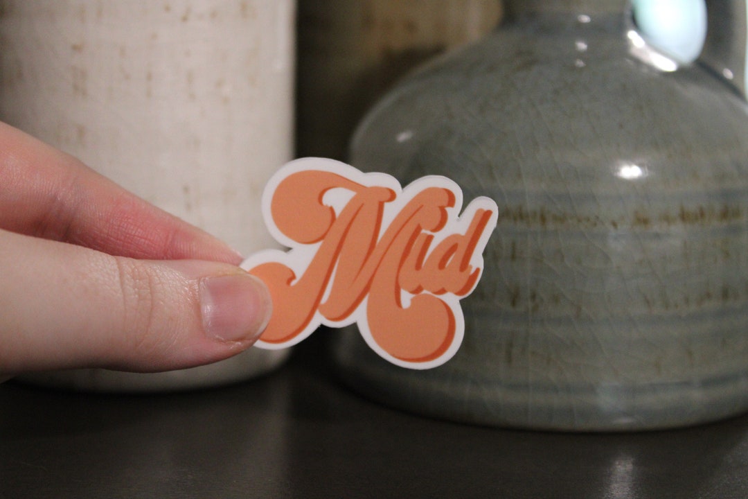 Mid Sticker Average Sticker Tik Tok Trend - Etsy