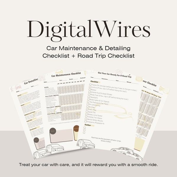 Car Maintenance Checklist Printable - Etsy