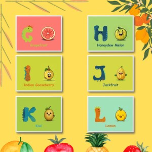 Printable Alphabet Flash Cards Bundle, Animal and Fruits Cards, Early ...