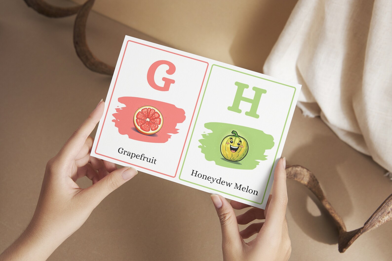 Alphabet Fruit Flash Cards, Printable ABC Flashcards, Learning Cards ...