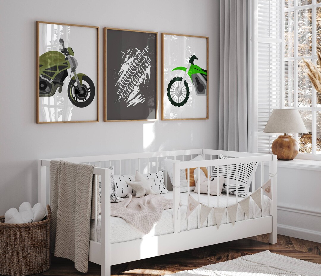 Bike Adventure Wall Art, Enthusiast Dirt and Sports Bike Poster, Racing ...