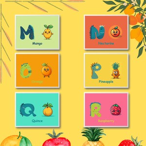 Printable Alphabet Flash Cards Bundle, Animal and Fruits Cards, Early ...