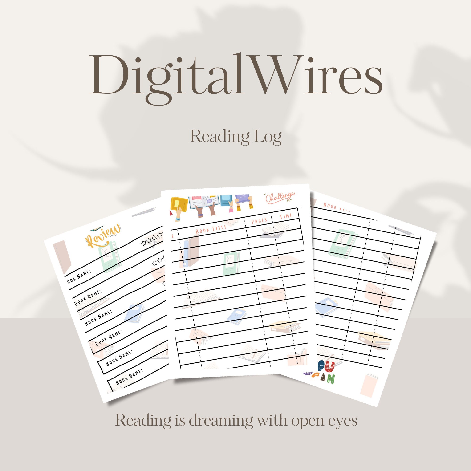 Kids Printable Reading Log, Summer Reading Challenge, Book Reading ...