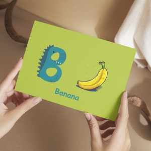 Printable ABC Fruits Flash Cards, Alphabet Flashcards, Educational ...
