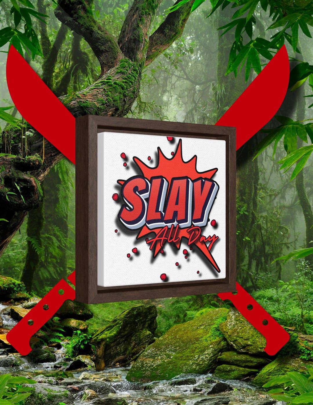 Slay, Slay All Day, Motivational, Gallery Canvas Wraps, Square Frame - Etsy