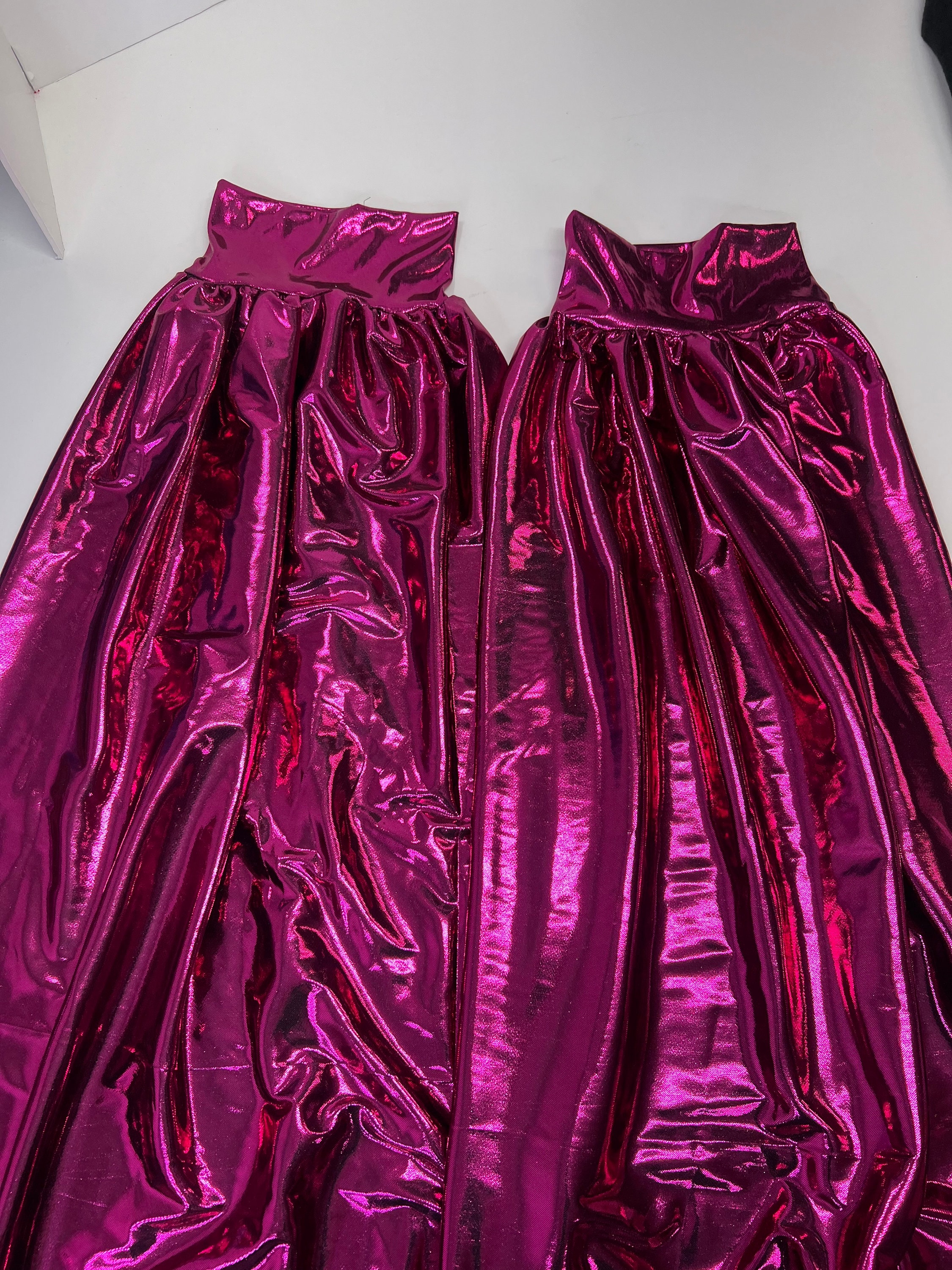 Stilt Covers Ready to Ship Circus Costume Metallic Pink Spandex Cut to ...