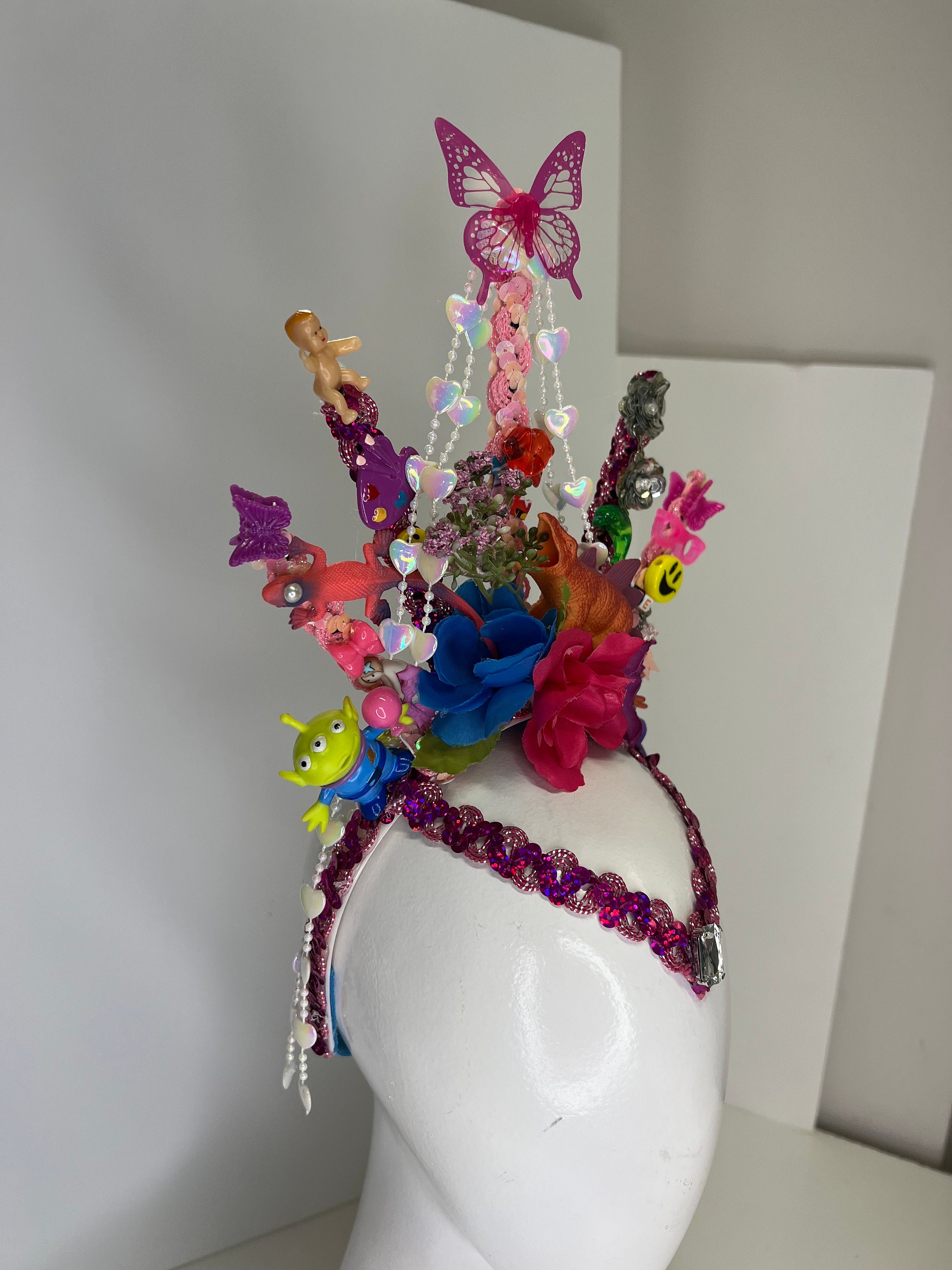 Large Funky Headpiece Y2K Queen Crown Costume Head Wear Hat Headband ...