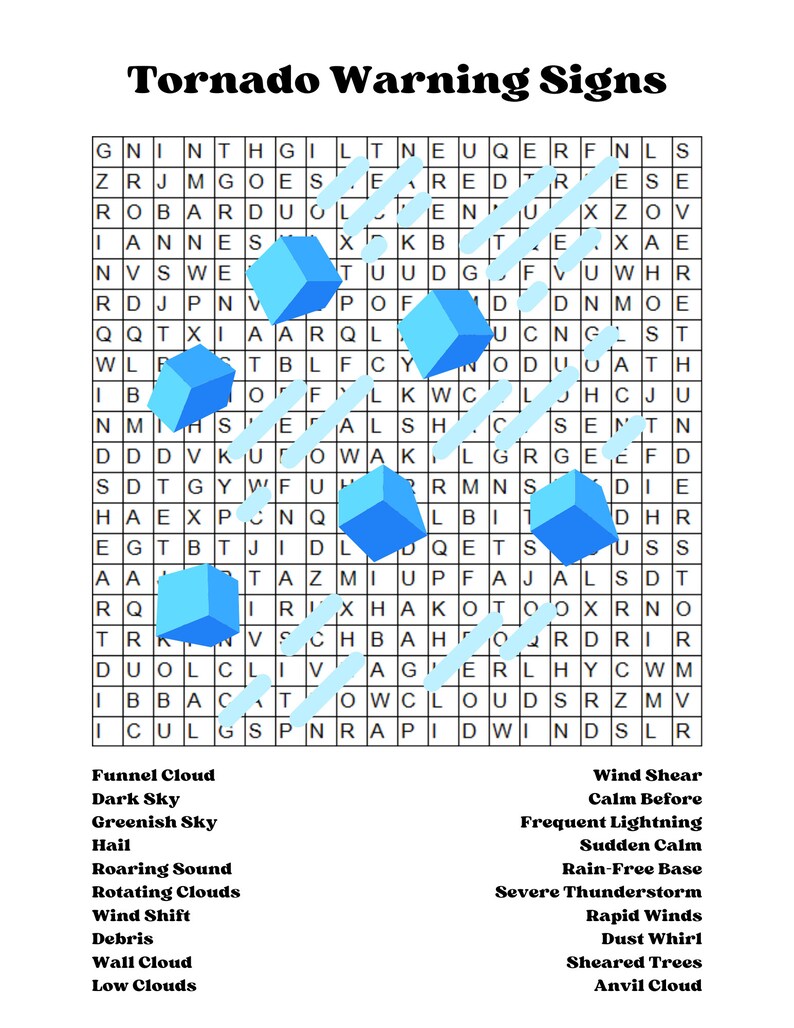 We Got Cows Tornado Word Search Puzzle, Tornado Terms, Famous Tornadoes ...