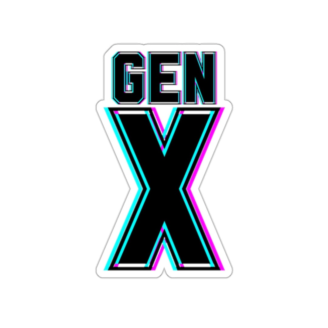 Gen X Sticker, Generation X, 90s Nostalgia, Retro Style, Grunge Fashion ...