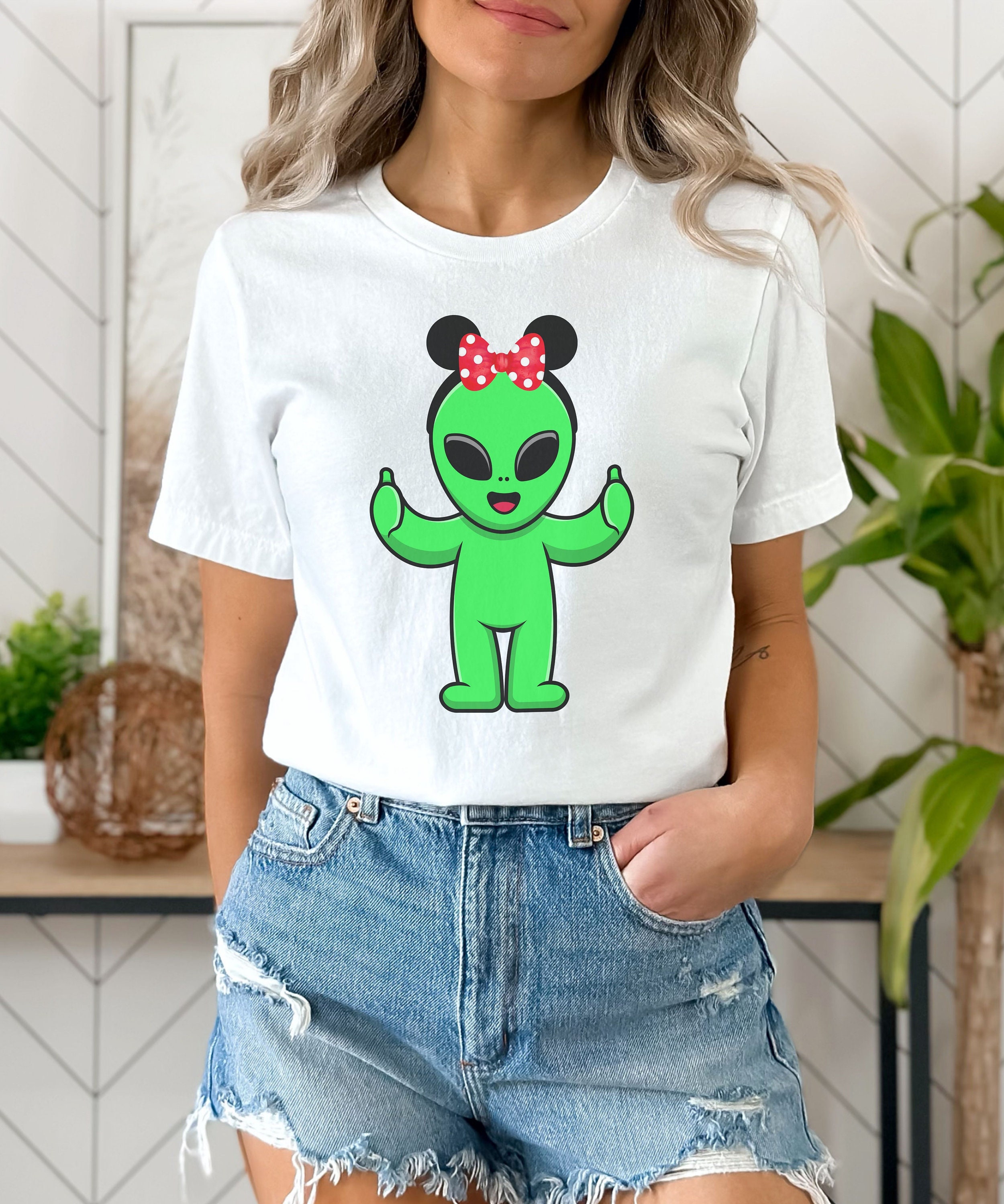 Alien With Minnie Ears Shirt, Funny Alien Shirt, WDW, Cute Mickey Shirt ...