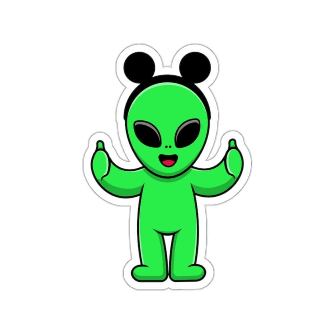 Alien With Mickey Ears Sticker, Funny Alien Sticker, WDW, Cute Mickey ...
