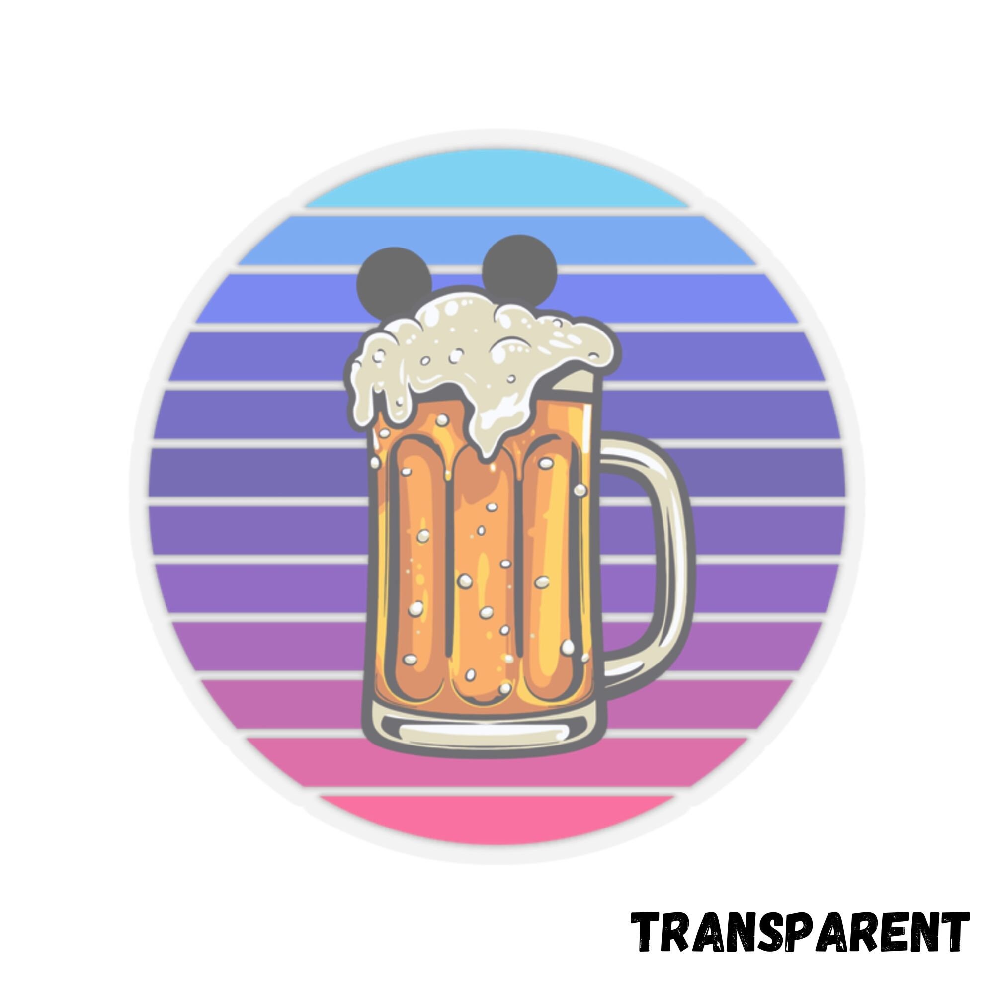 Retro Beers and Ears Sticker Mickey Ears Retro Beer Sticker - Etsy