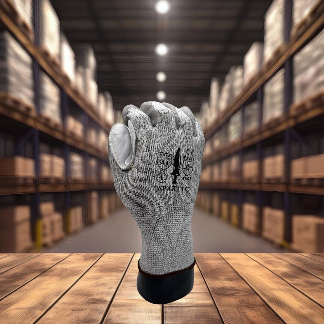 SPARTTC | Kevlar Thread ANSI A4 Cut Resistant Work Gloves, 13 Gauge ...