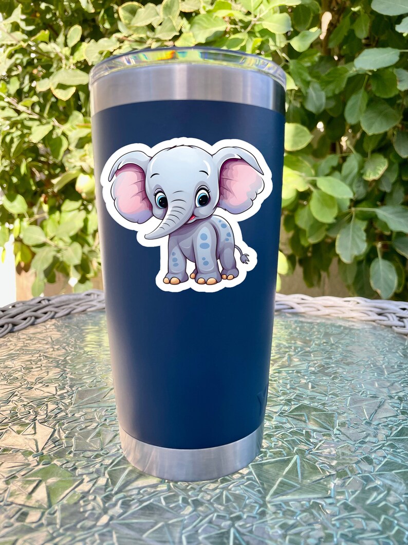 Elephant Sticker Baby Elephant Decal Colorful Animal - Etsy