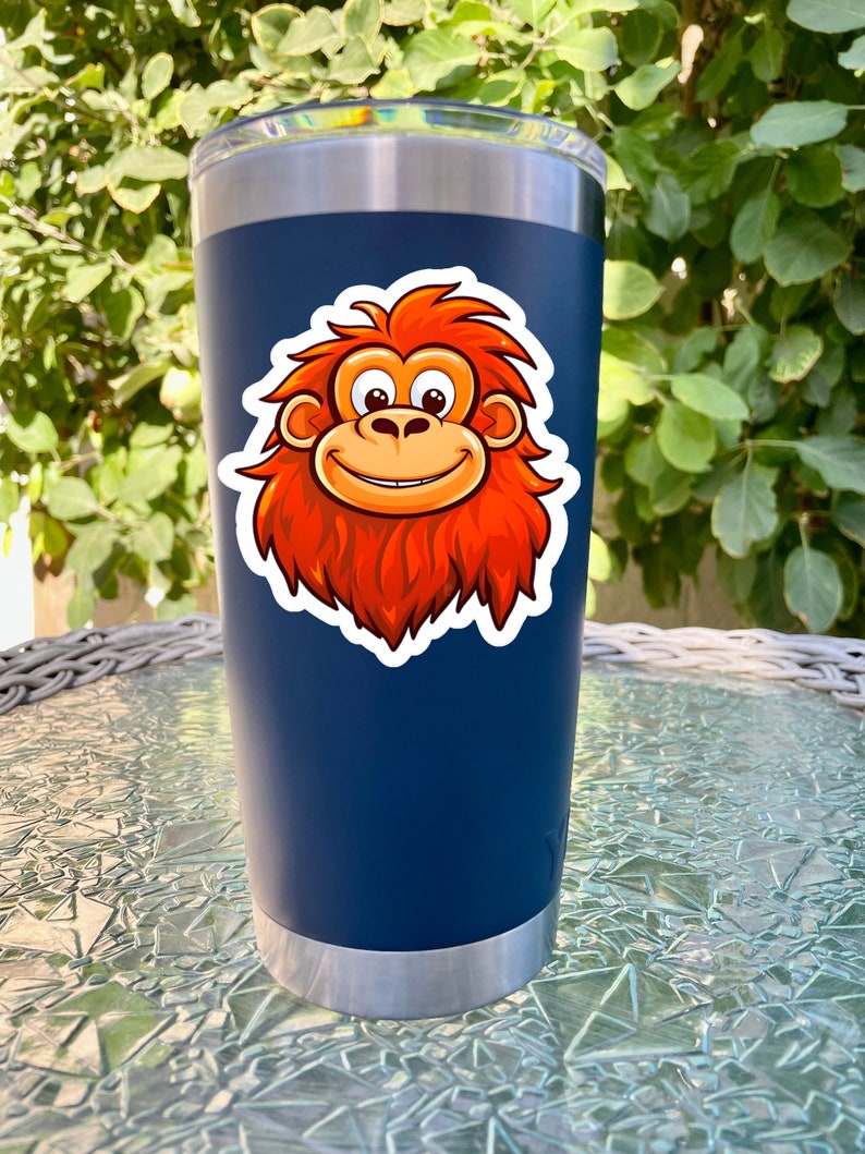 Orangutan Sticker Colorful Decal Kawaii Cute Animal - Etsy