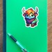 Yak Sticker, Colorful Sticker, Kawaii, Cute Yak Sticker, Animal Sticker ...