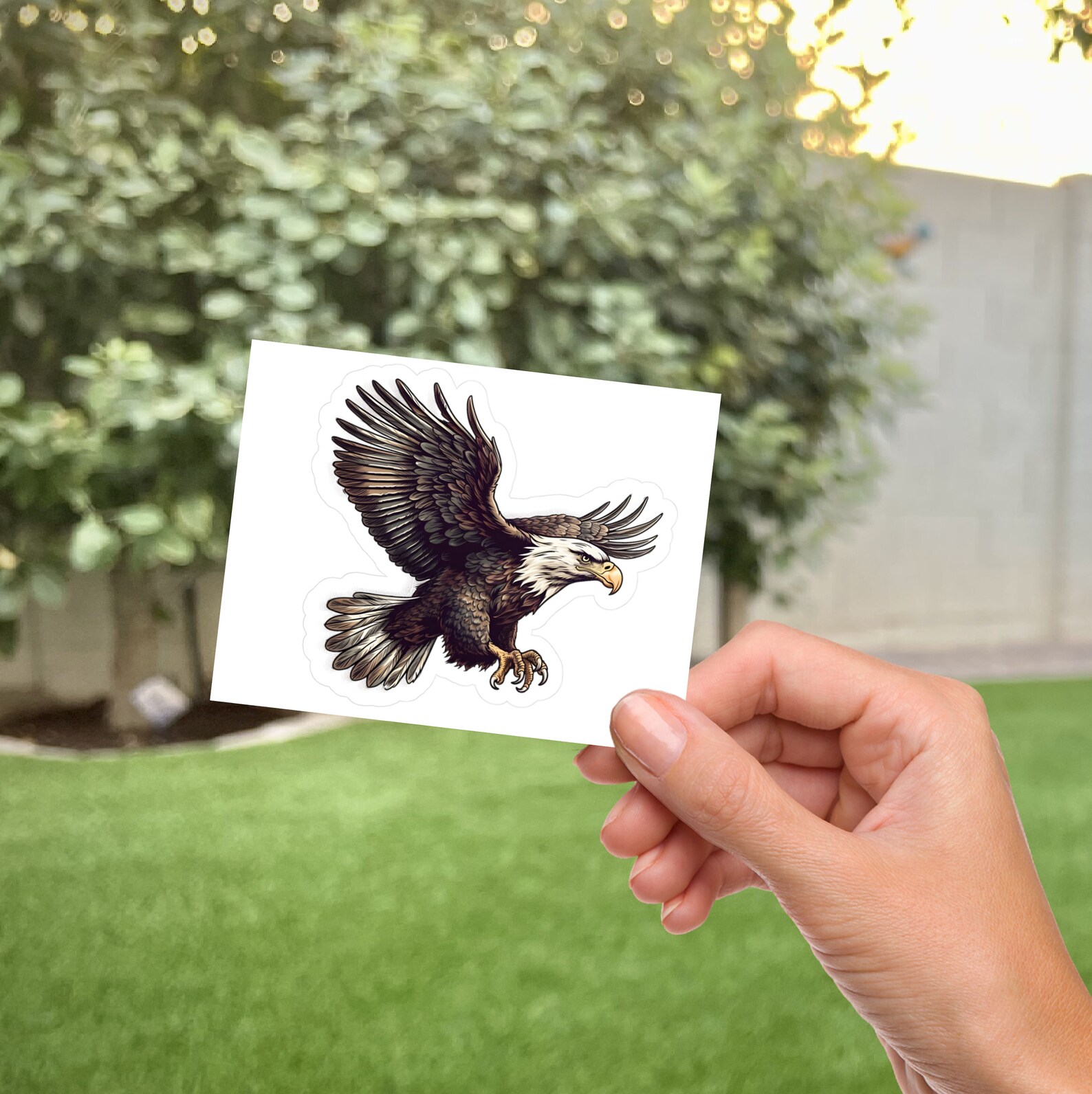 Bald Eagle Sticker, Patriotic Decal, Eagle Sticker, Kiss-cut, 4th of ...