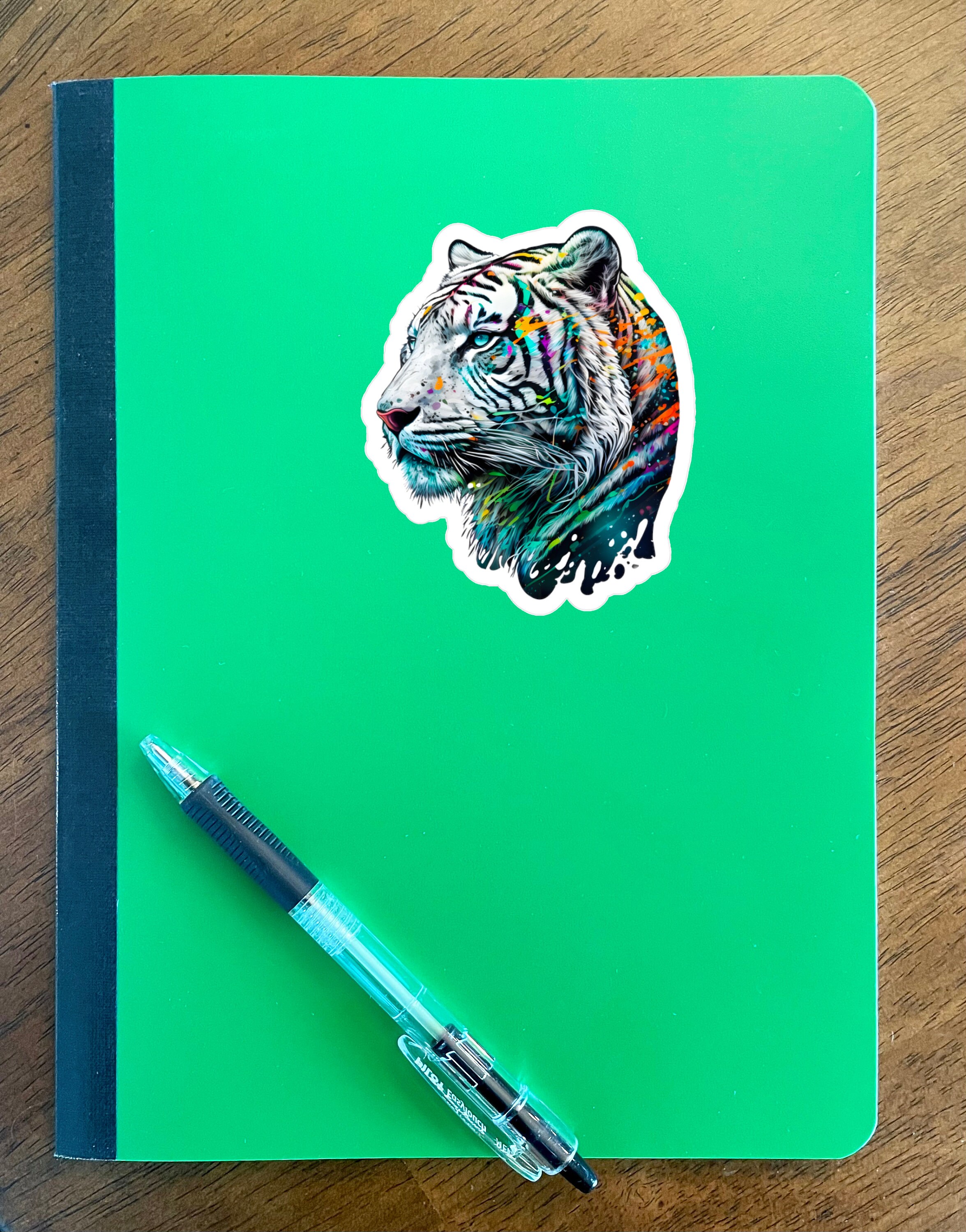 White Tiger Sticker Tiger Sticker Colorful Sticker Acrylic - Etsy
