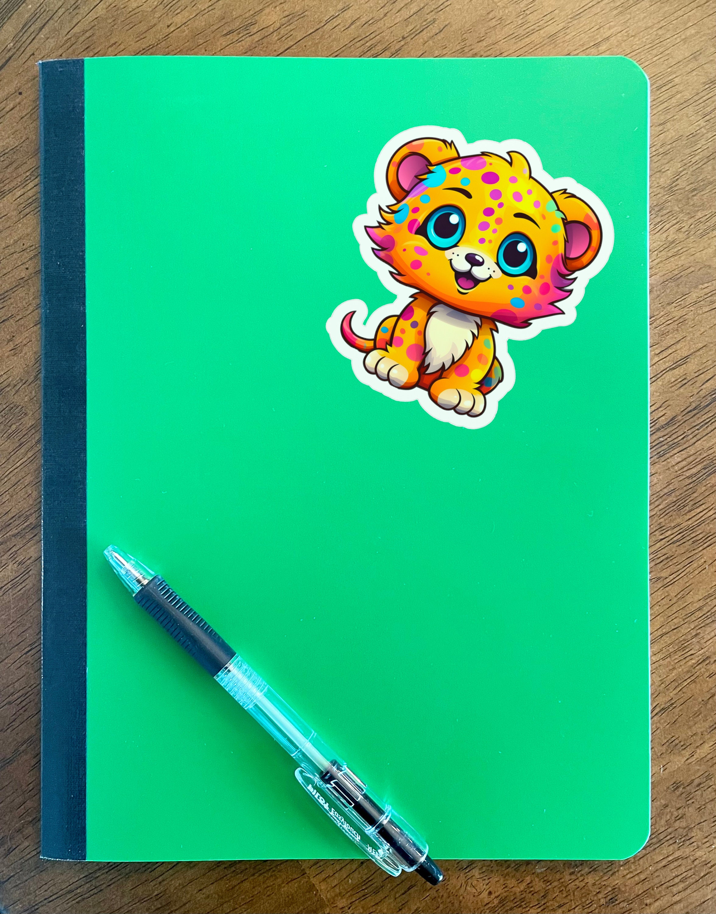 Cheetah Sticker, Large Colorful Stickers, Safari Animal, Kawaii, Baby ...