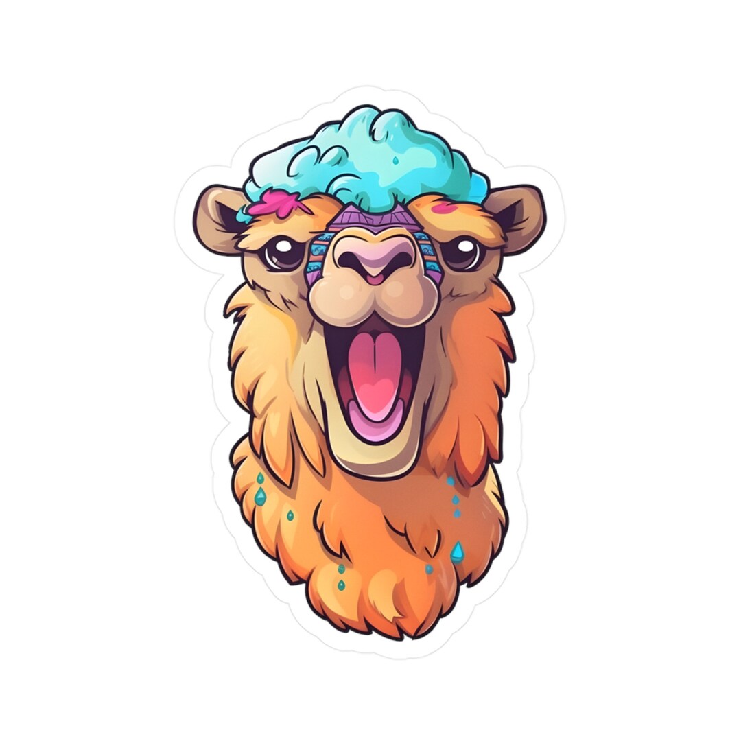 Camel Sticker, Fun Camel Sticker, Animal Decal, Kawaii, Cute Sticker ...