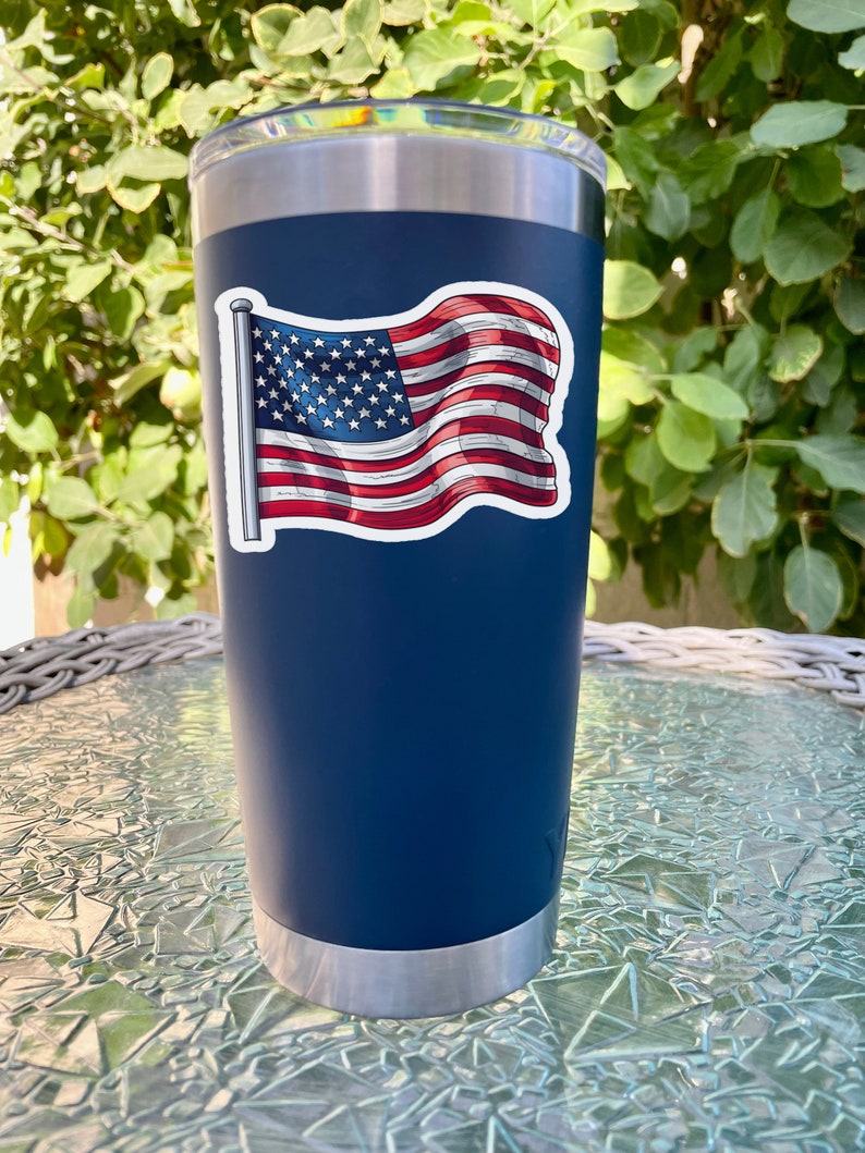 American Flag Sticker Patriotic Decal Flag Sticker - Etsy
