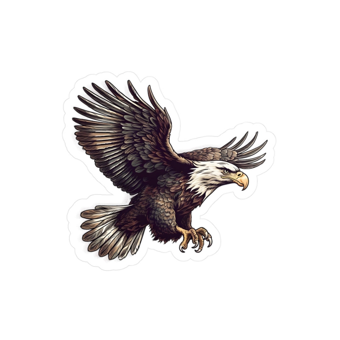 Bald Eagle Sticker, Patriotic Decal, Eagle Sticker, Kiss-cut, 4th of ...