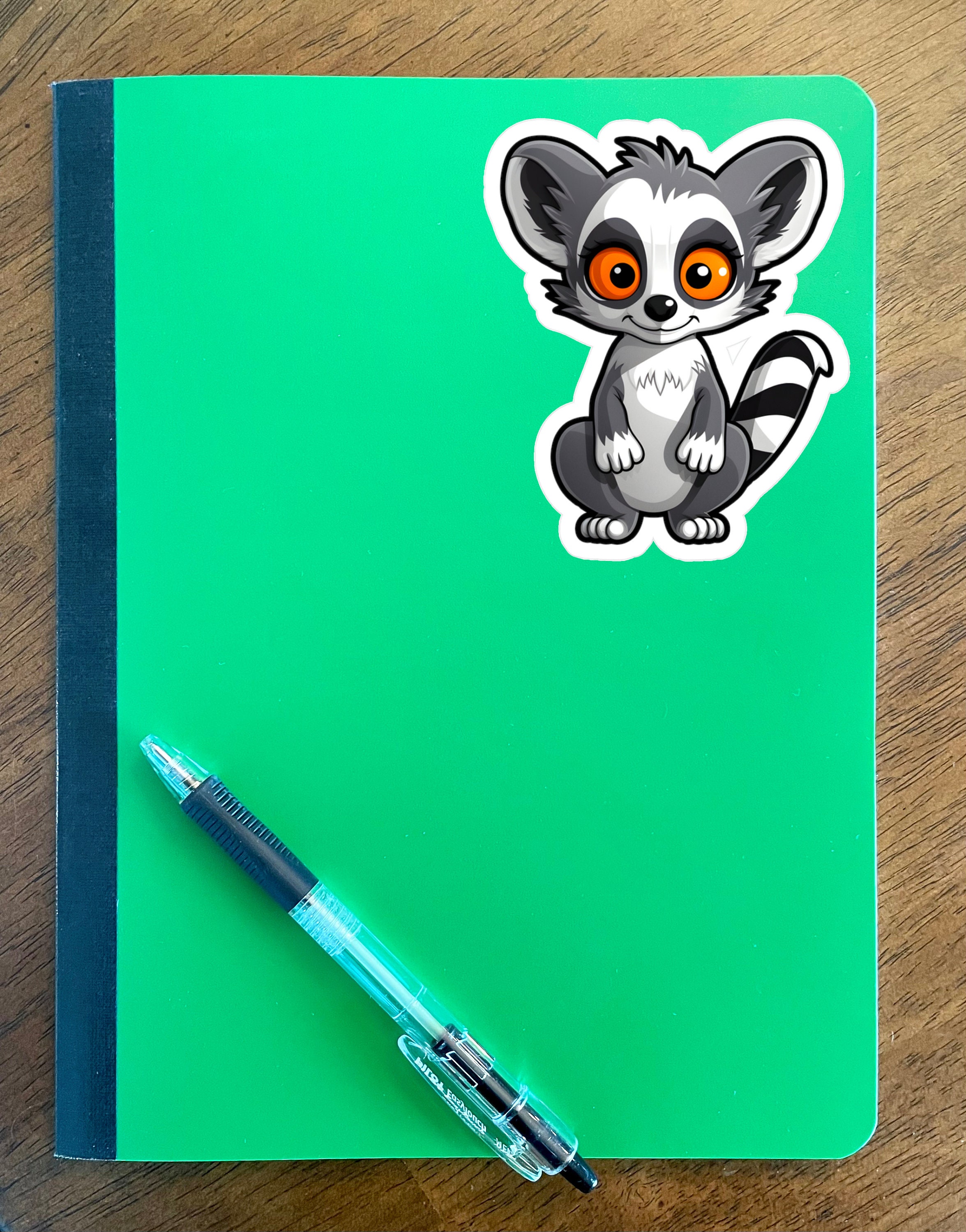 Ring-tailed Lemur Sticker, Lemur, Jungle Sticker, Kawaii, Cute Lemur ...
