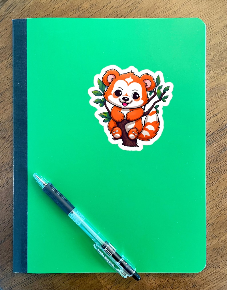 Red Panda Sticker, Colorful Sticker, Bear Sticker, Kawaii, Cute Sticker ...
