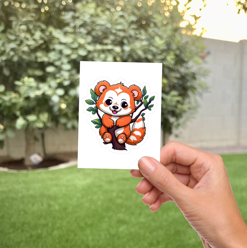 Red Panda Sticker, Colorful Sticker, Bear Sticker, Kawaii, Cute Sticker ...