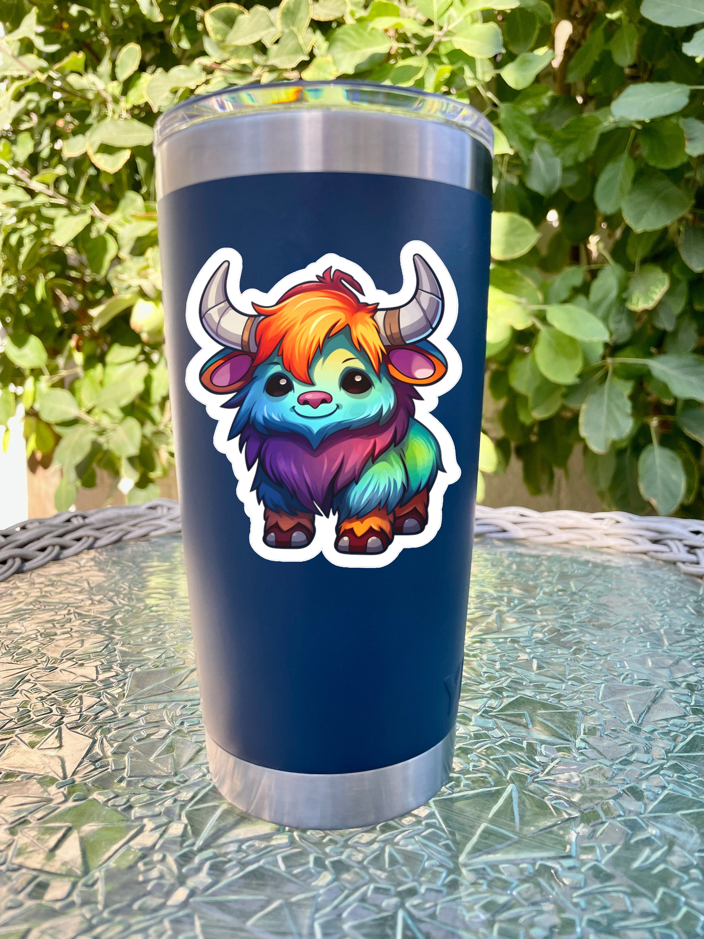 Yak Sticker, Colorful Sticker, Kawaii, Cute Yak Sticker, Animal Sticker ...