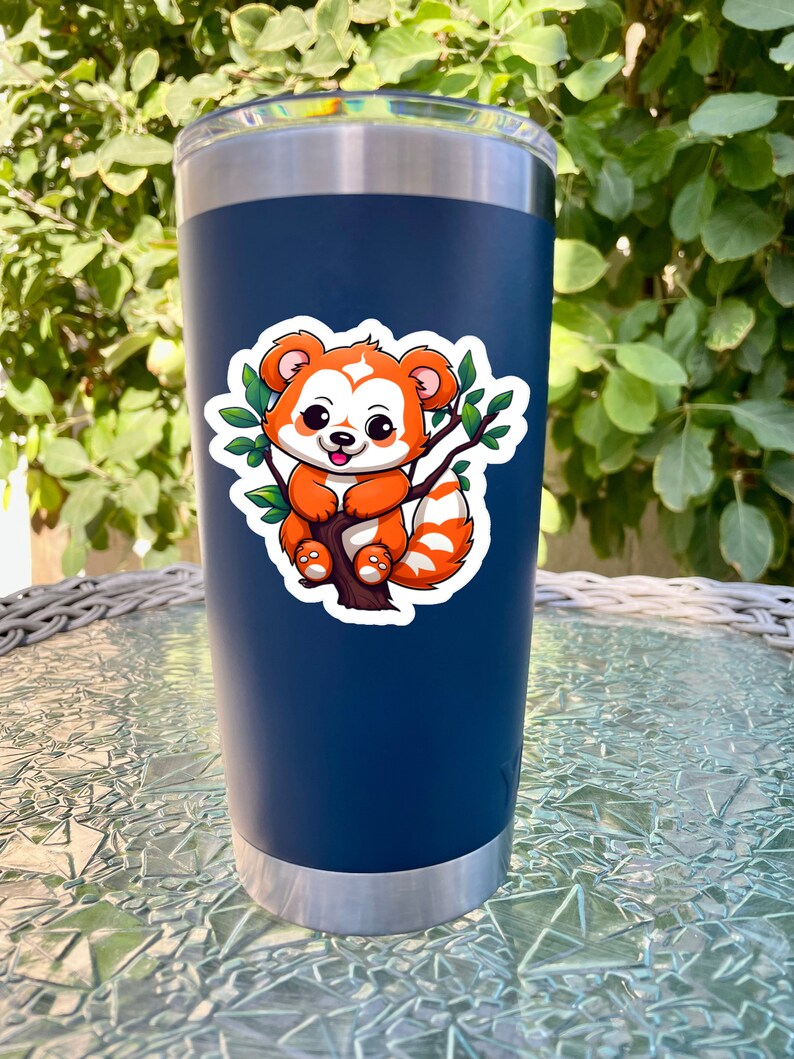 Red Panda Sticker, Colorful Sticker, Bear Sticker, Kawaii, Cute Sticker ...