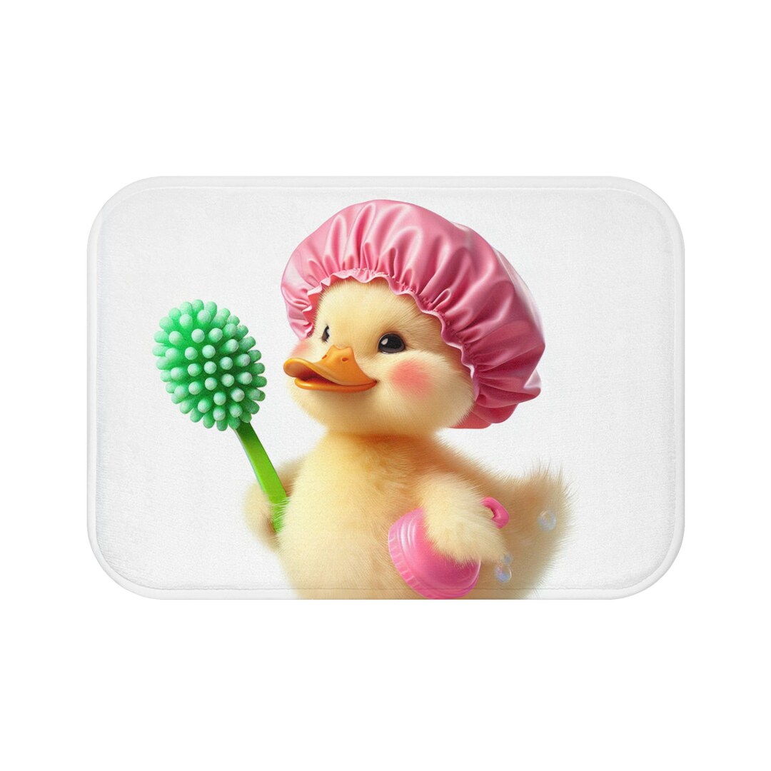 Ducky Bath Mat Cute Rubber Ducky Design Non-slip Bathroom Rug for Kids ...