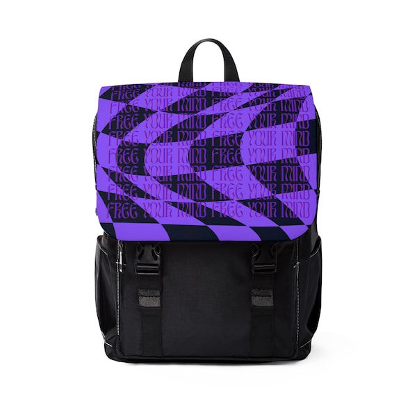 Purple and Black Backpack - Etsy