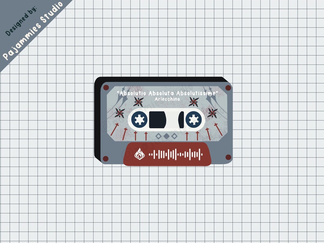 Genshin Impact Music Cassette Sticker Arlecchino the Knave Sticker ...