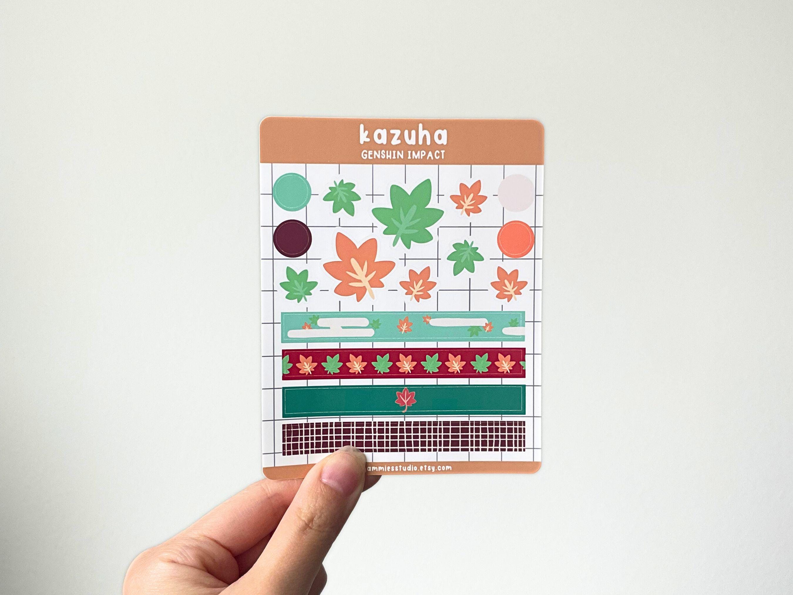 Genshin Impact Sticker Sheet | Childe Tartaglia | Kazuha | Genshin ...