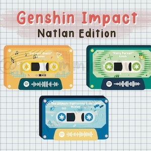 Genshin Impact Music Cassette Sticker | Natlan | Pyro | Mualani ...