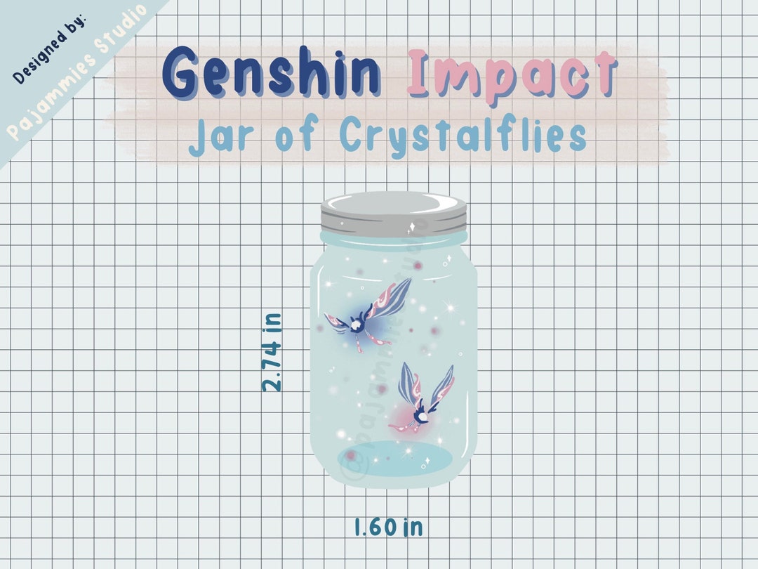 Jar of Crystalflies | Genshin Impact | Kokomi Crystalfly | Crystal Core ...