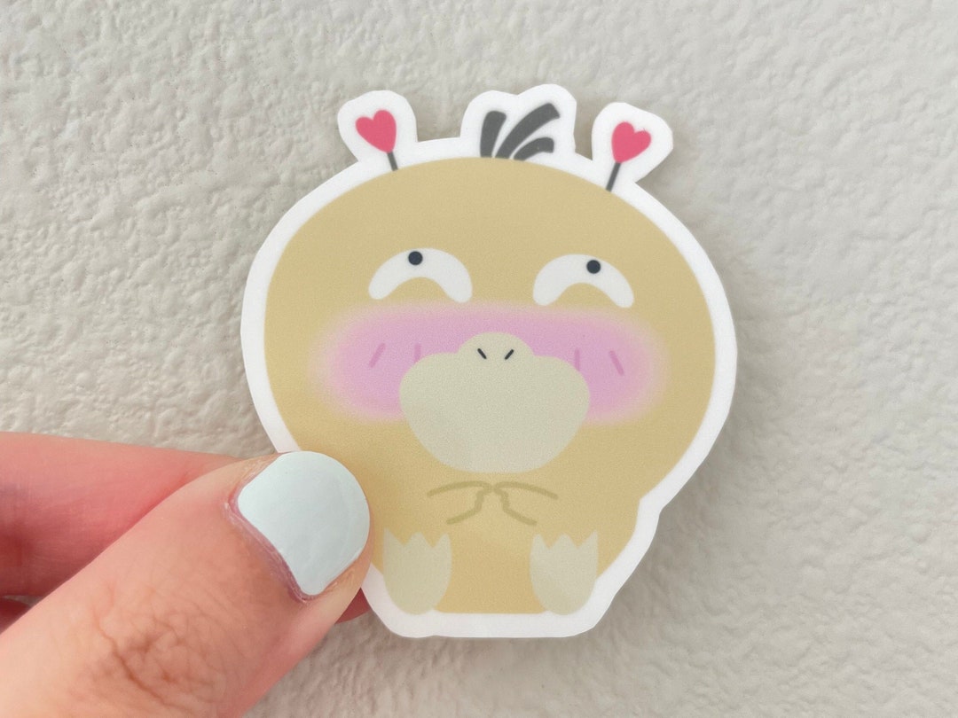 Psyduck Sticker Cute Shy Psyduck Pokemon Stickers Cute - Etsy
