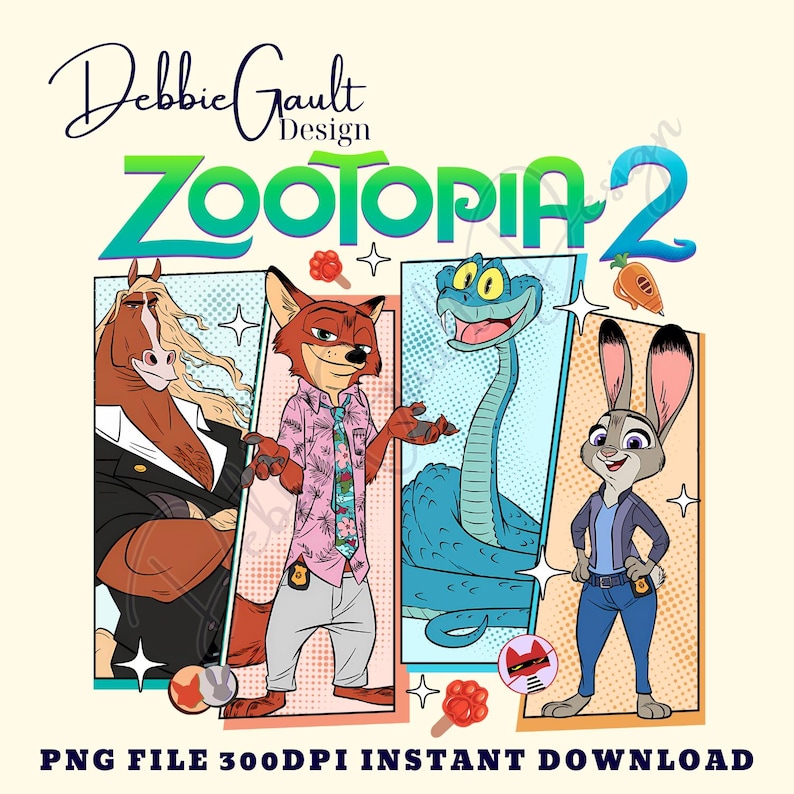 Zootopia 2 Disney Poster Movie PNG, Nick Wilde, Judy Hopps, Brian ...