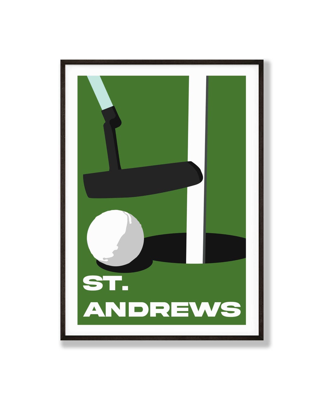 St. Andrews Putter Golf Print - Golf Print - "just Tap It In" - Etsy