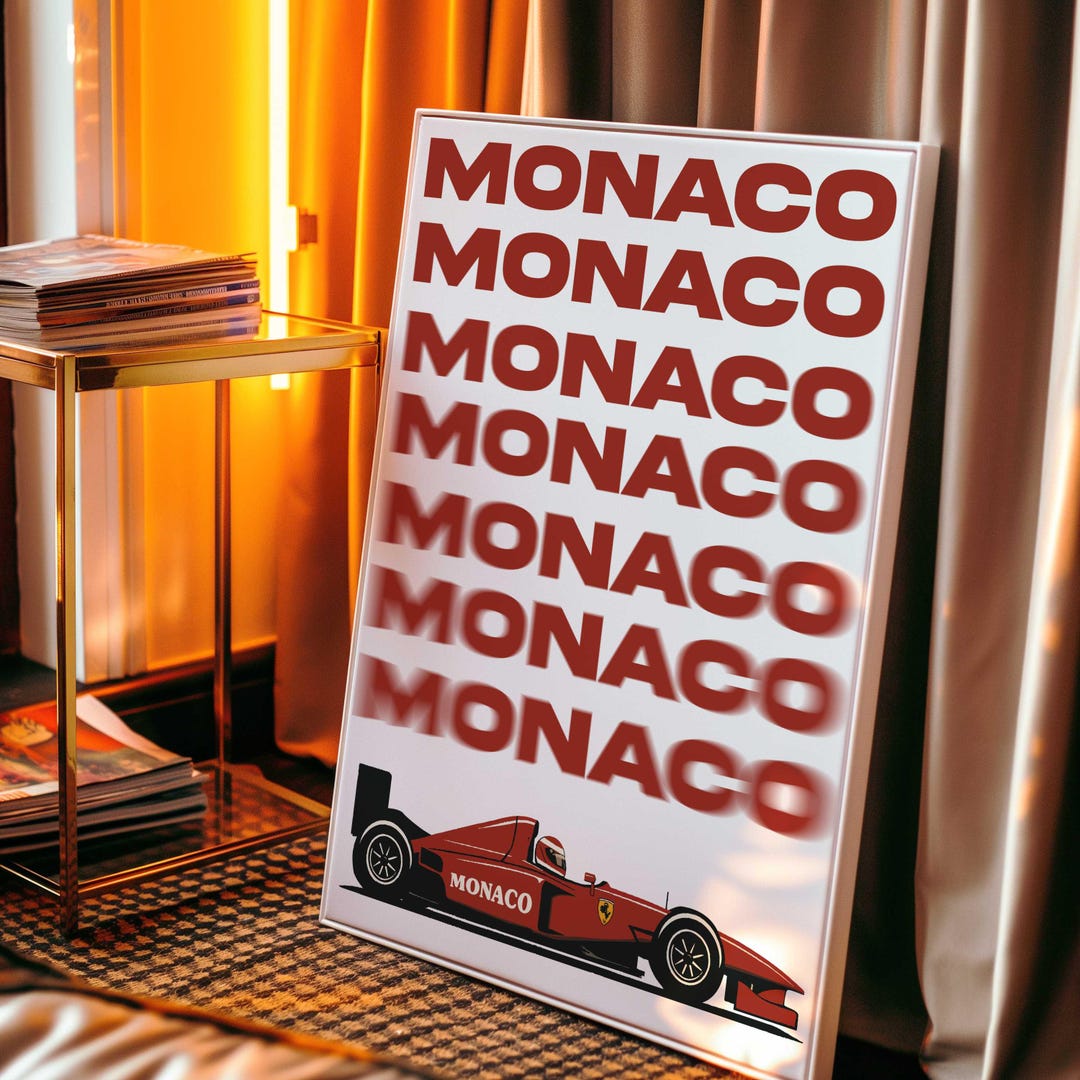 Monaco Racing Wall Art Print | F1 Inspired Monaco Poster | Motorsport ...