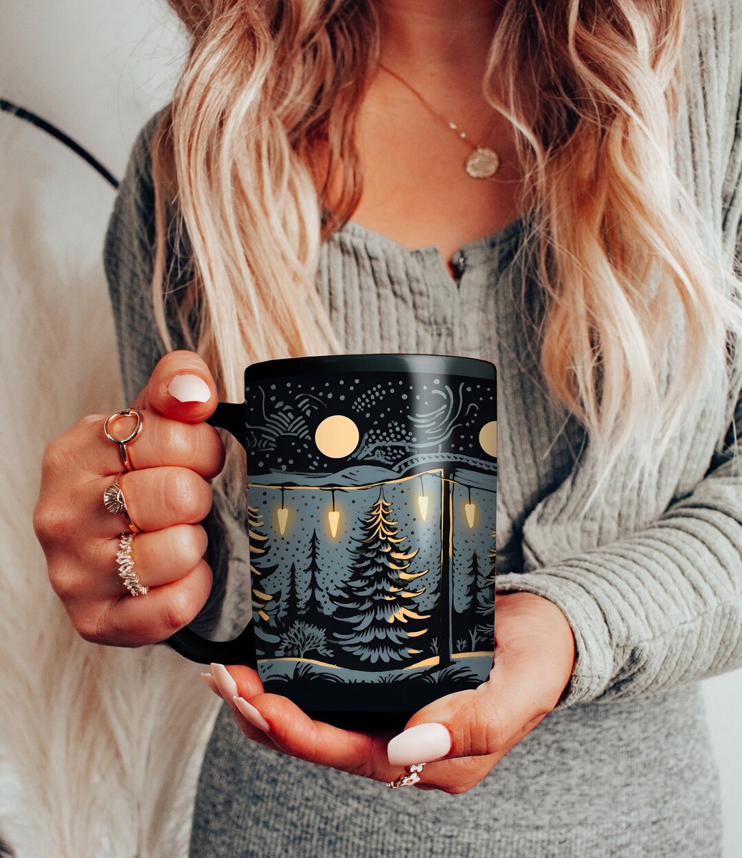 Vintage Christmas Mug, 15oz Christmas Big Mug, Christmas Gift Coffee ...